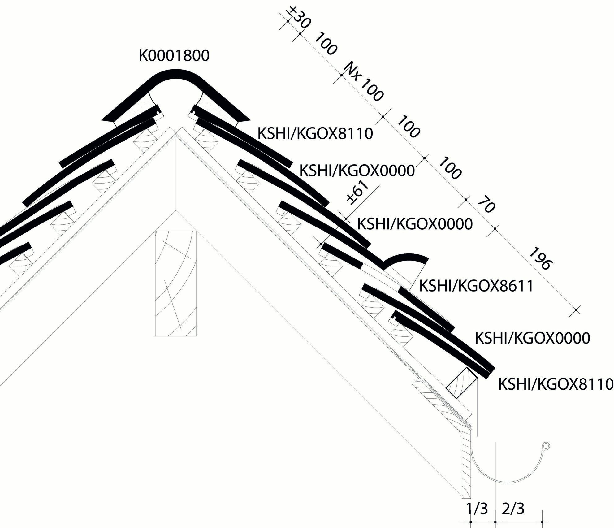 Rode Koramic tegelpan - Keymer Shire keramische dakpan Downs Red