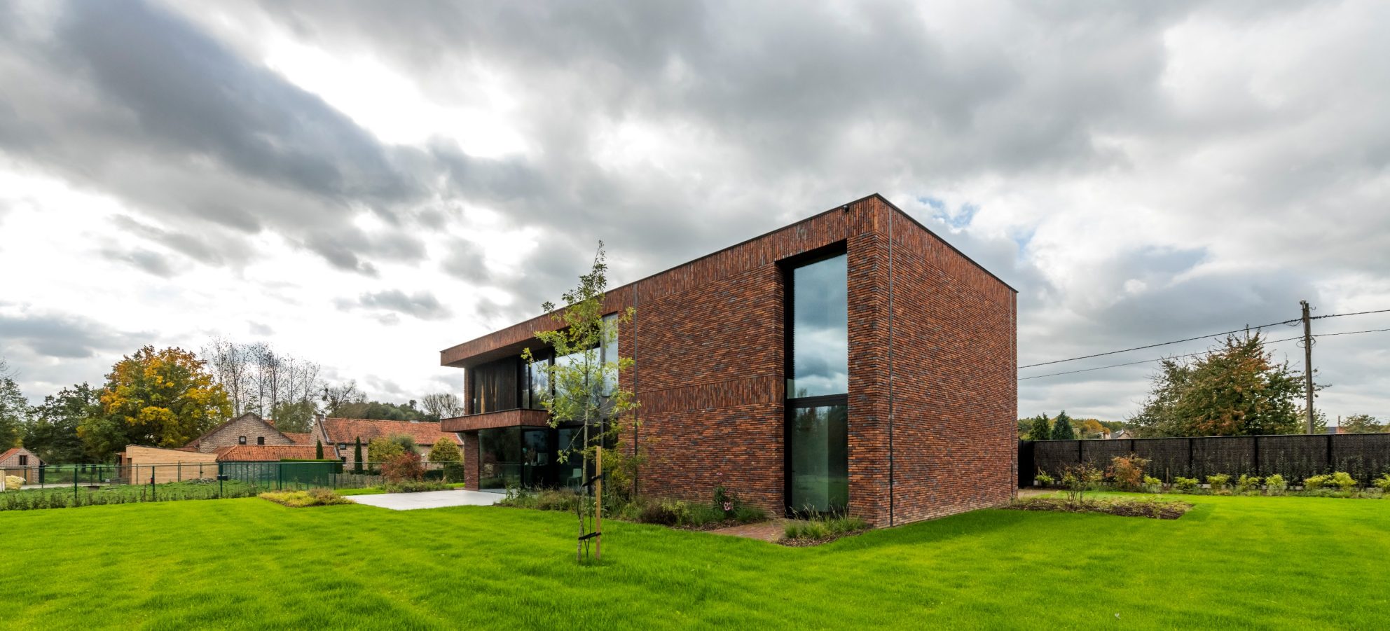 Volumetrie van een hoevegebouw