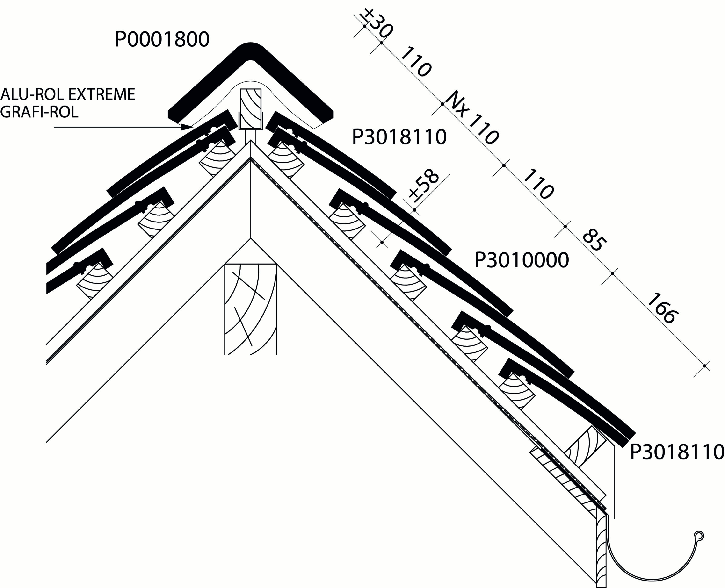 Tuile Plate 301 Anthracite
