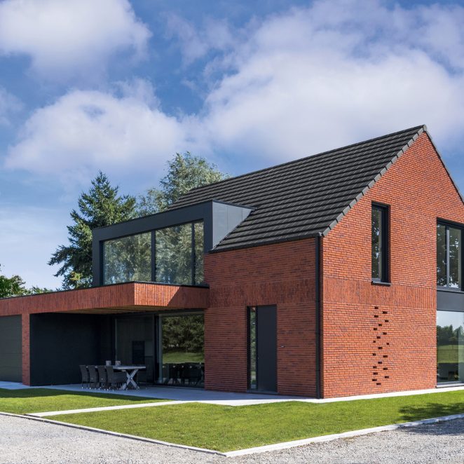 Maison Moderne Avec Brique Rouge | Ventana Blog