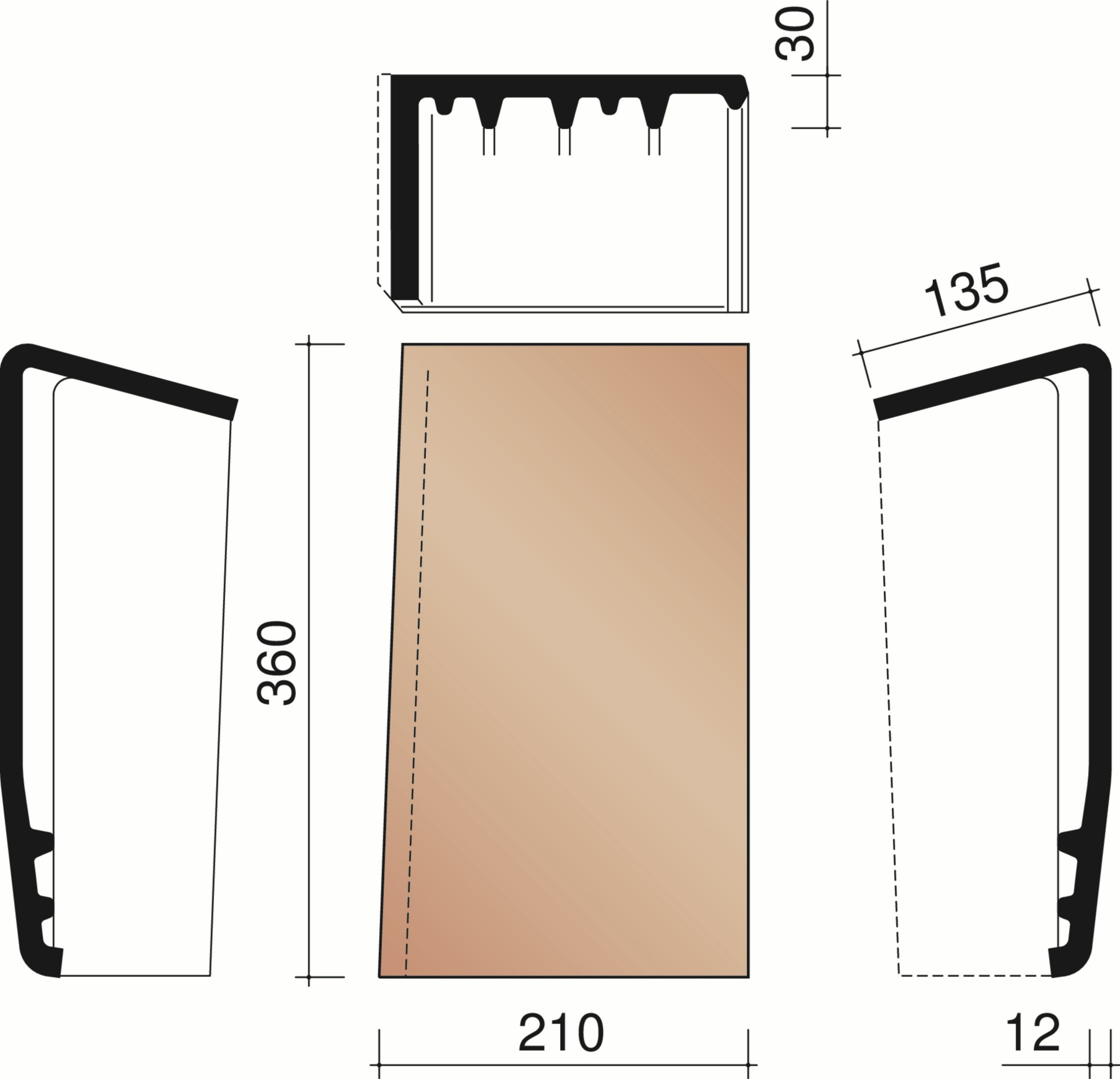 Genuanceerde Koramic vlakke dakpan - Datura keramische dakpan Rustiek