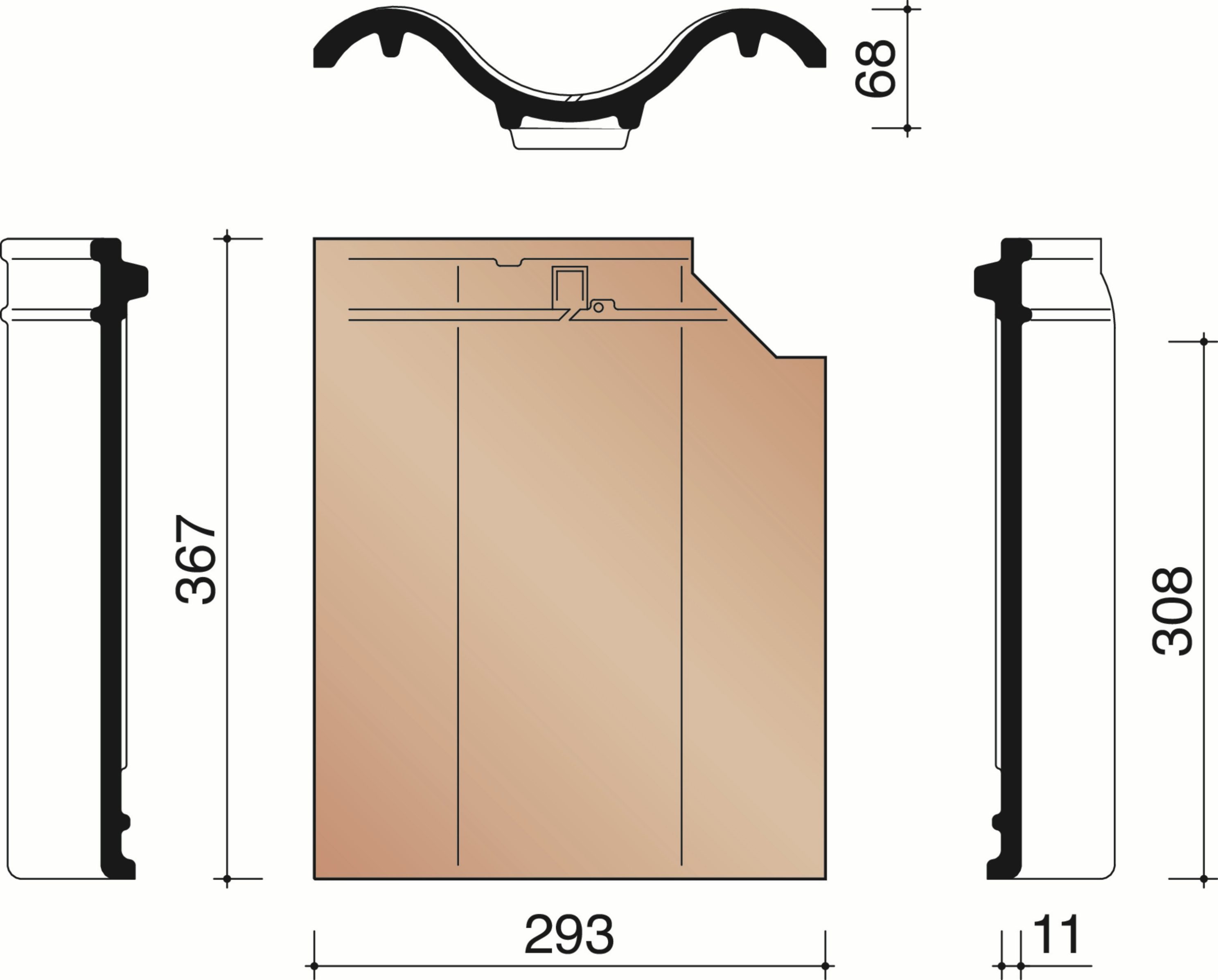 Rode Koramic holle dakpan - OVH Klassiek keramische dakpan Natuurrood
