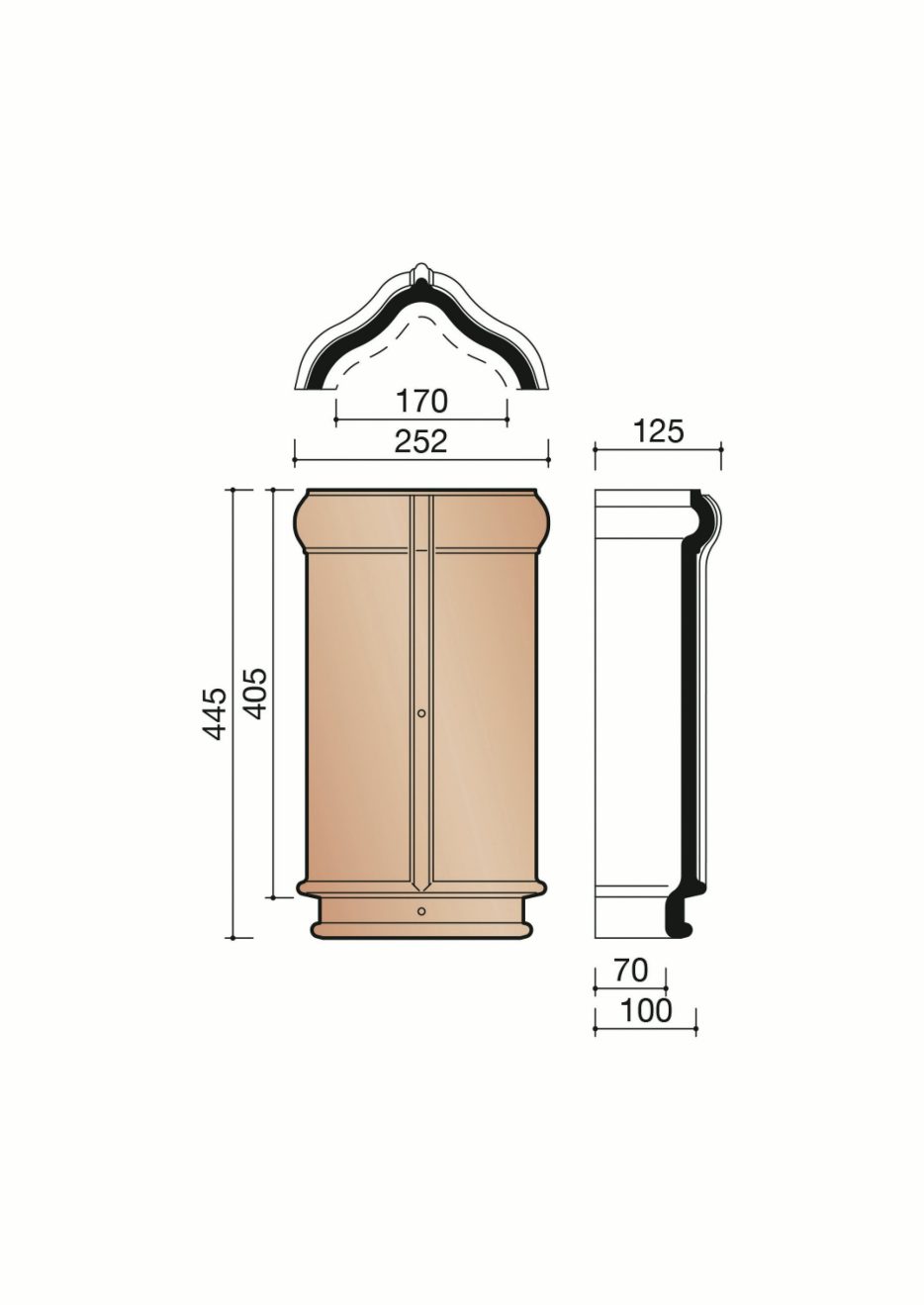 Rode Koramic vlakke dakpan - Standard keramische dakpan Natuurrood