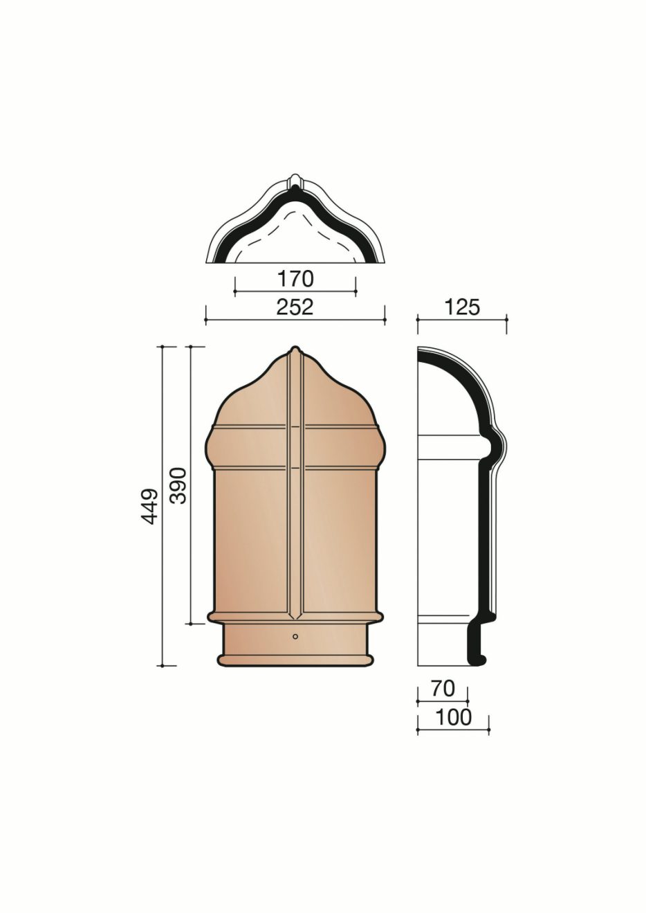 Rode Koramic vlakke dakpan - Standard keramische dakpan Natuurrood