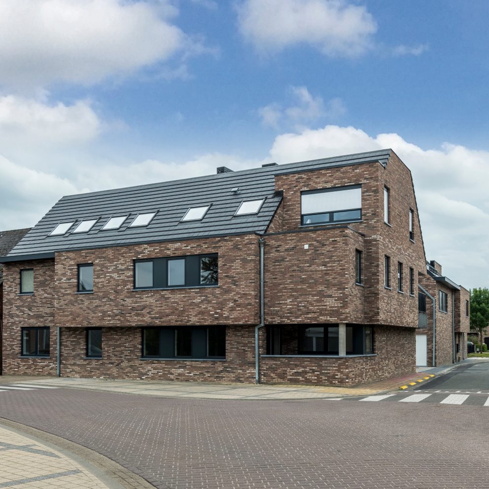 Brique de parement en terre cuite de couleur rouge, brun clair et brun ...