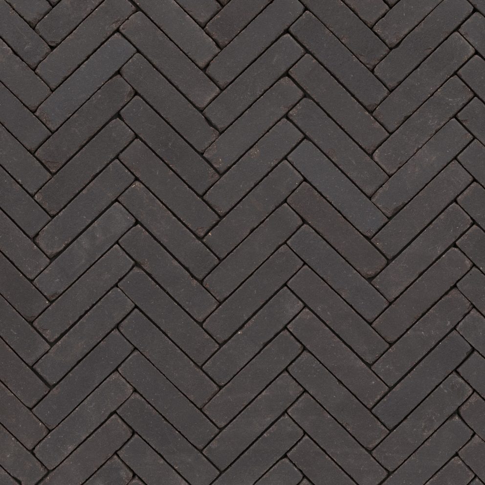 Trendline Retro Ares - Zwarte getrommelde keramische kleiklinkers