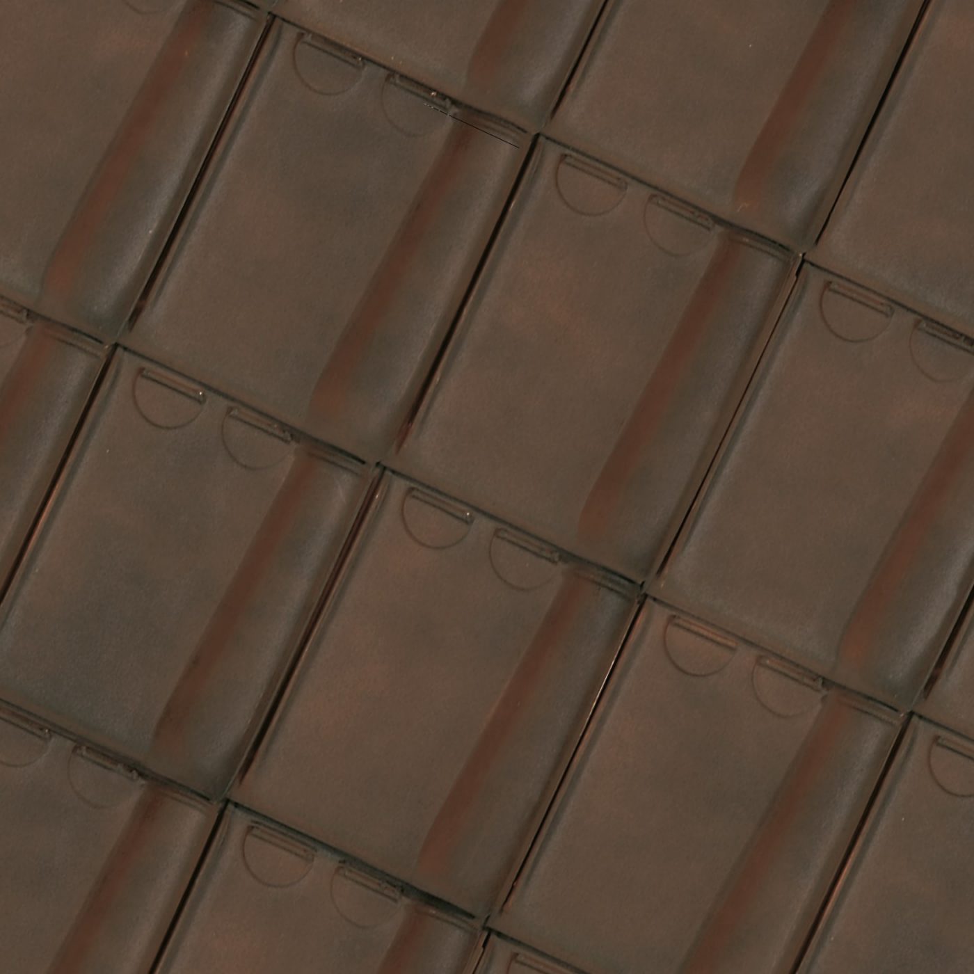 Koperkleurige Koramic zacht golvende dakpan - Stormpan 44 keramische ...