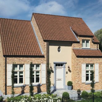 Verweerde Koramic holle dakpan - Vlaamse Pan 401 keramische dakpan Rustiek